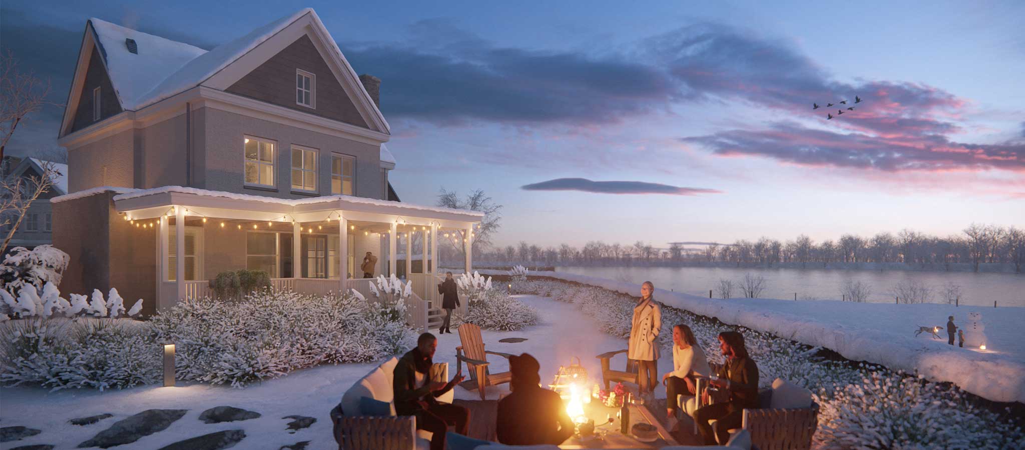 OolderVeste aan 't Water in wintersfeer | Nieuwbouw Herten